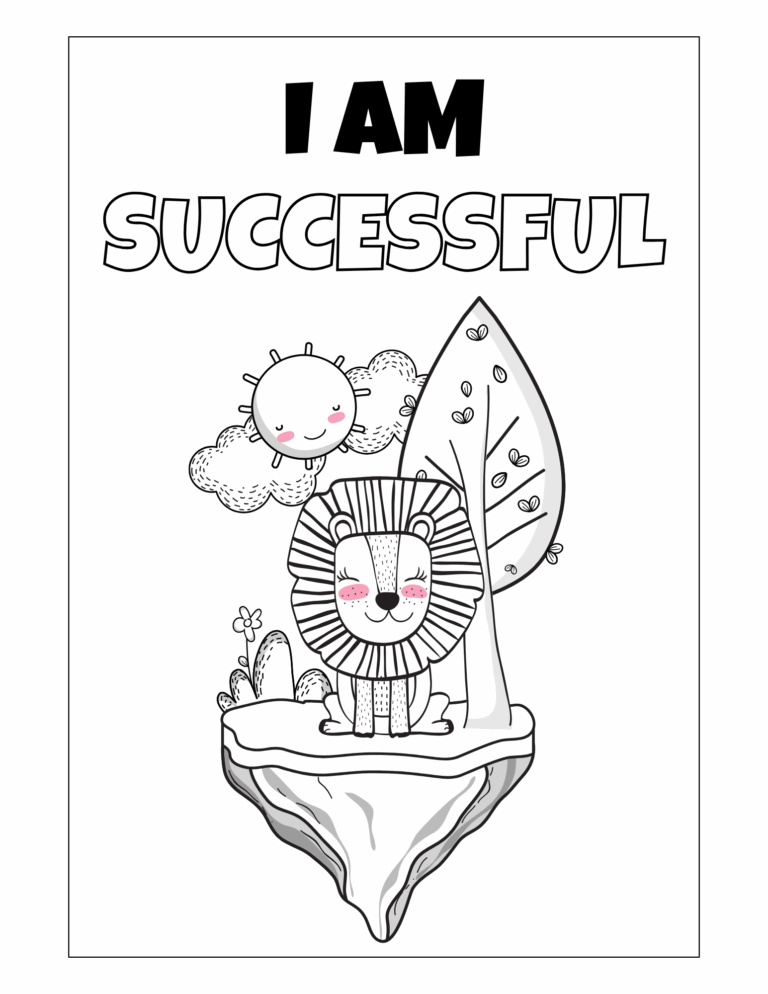 Coloring Pages: 19 Positive Affirmations (Free PDF Printables)