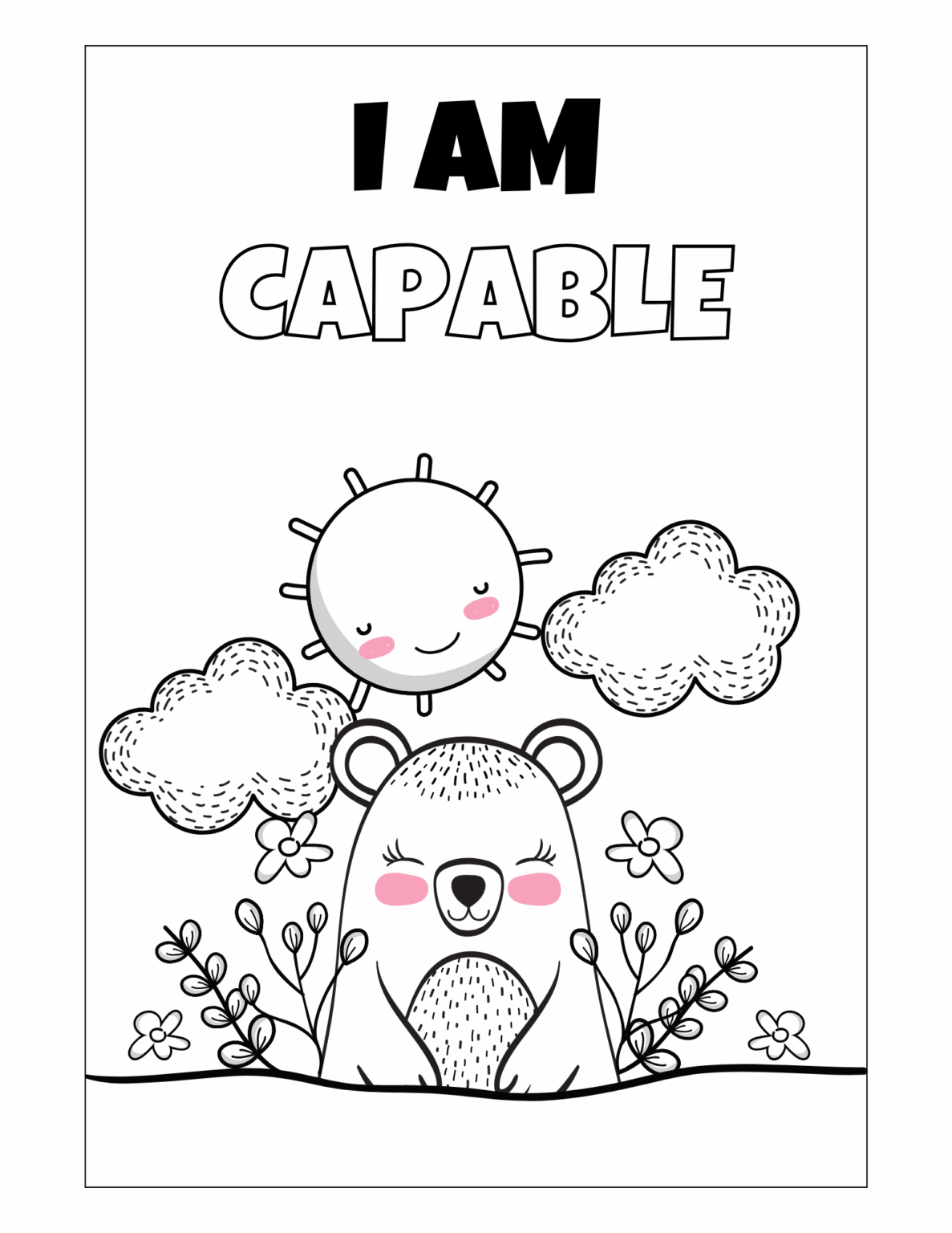 Coloring Pages: 19 Positive Affirmations (Free PDF Printables)